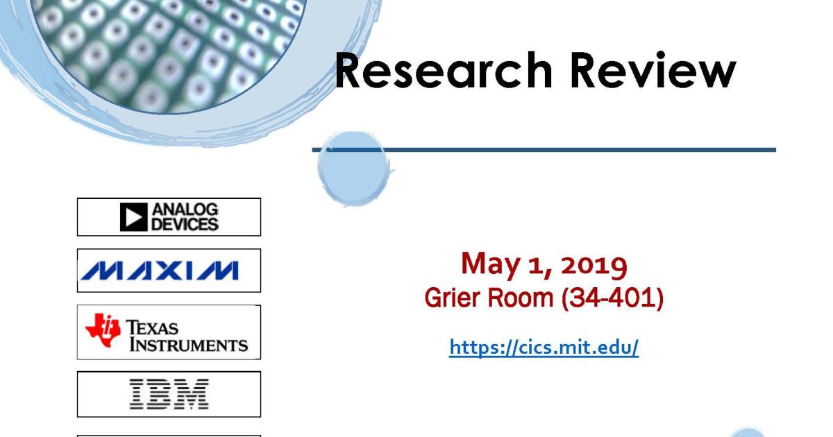 CICS Review | Microsystems Technology Laboratories