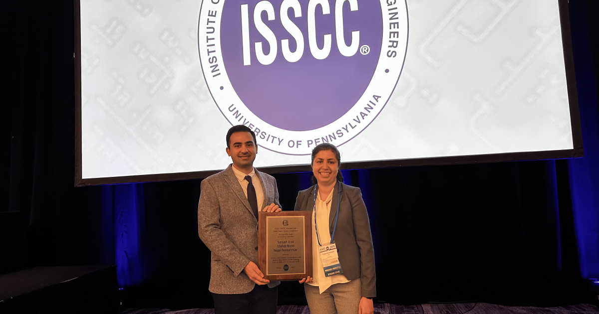 Soroush Araei received the Jack Kilby Outstanding Student Paper Award at IEEE International ...